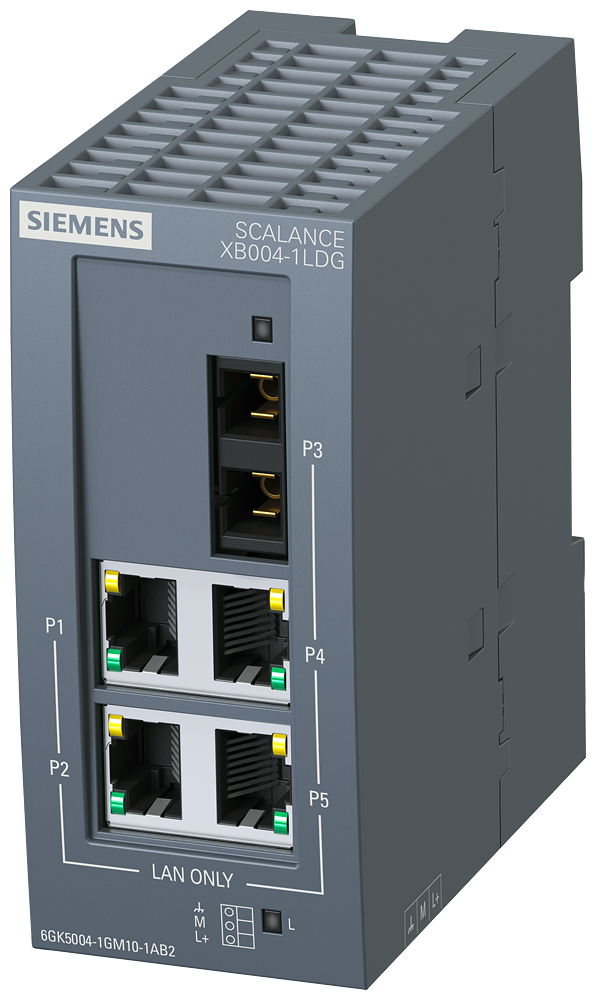 Siemens SCALANCE XB004-1LDG, unmanaged Switch, 4x RJ45, 1x Singlemode SC, Gigabit-fähig ...