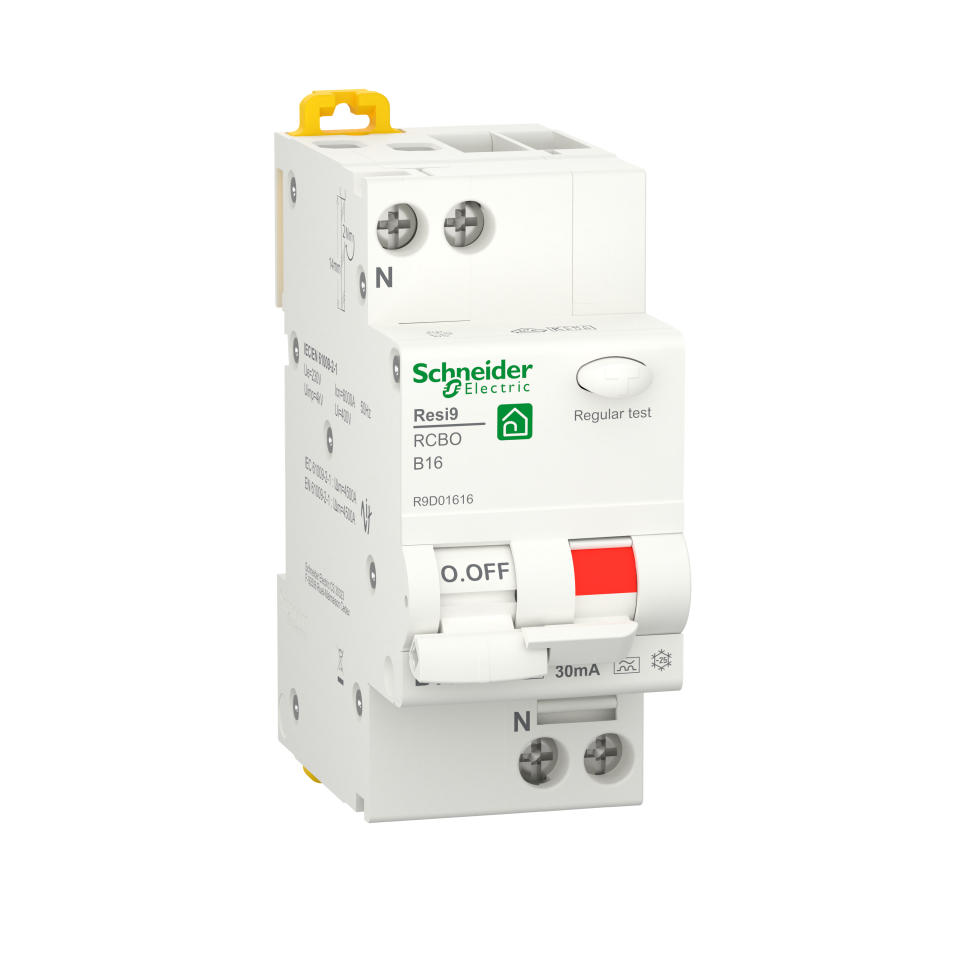 Schneider Electric FI/LS-Schalter Resi9 1P+N, 16A, B-Char., 30mA, Typ A ...